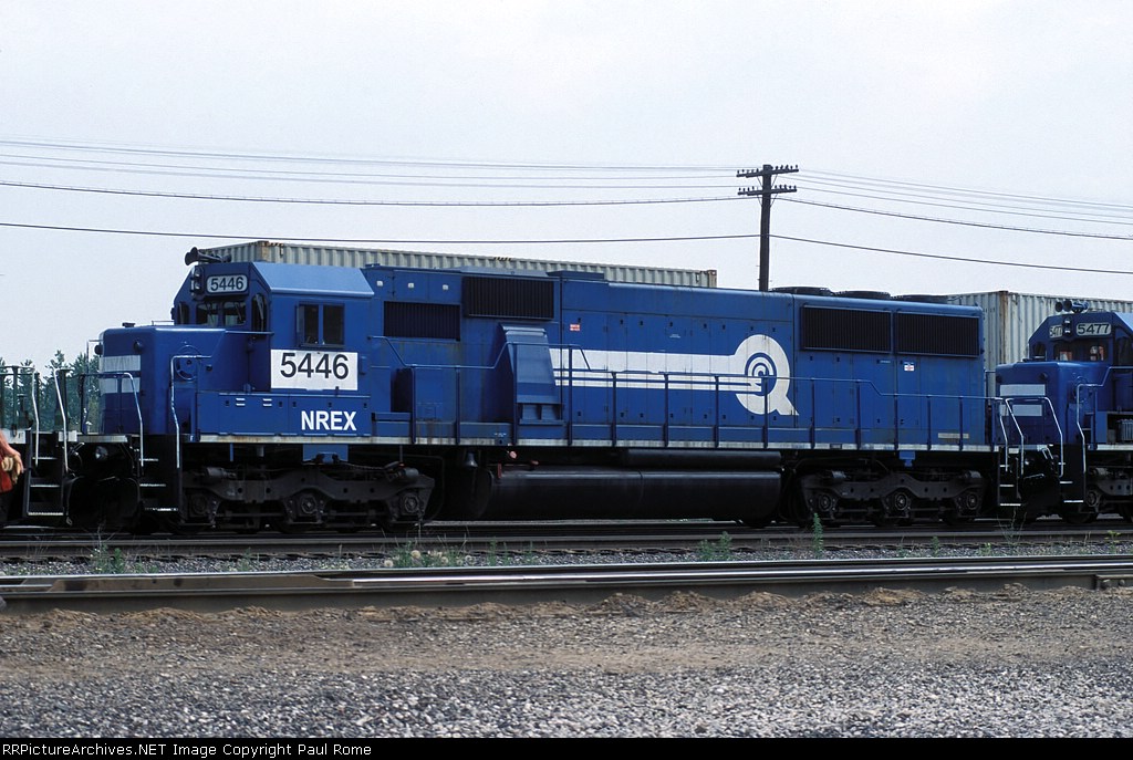 NREX 5446, EMD SD50, ex CR on BNSF at Eola Yard